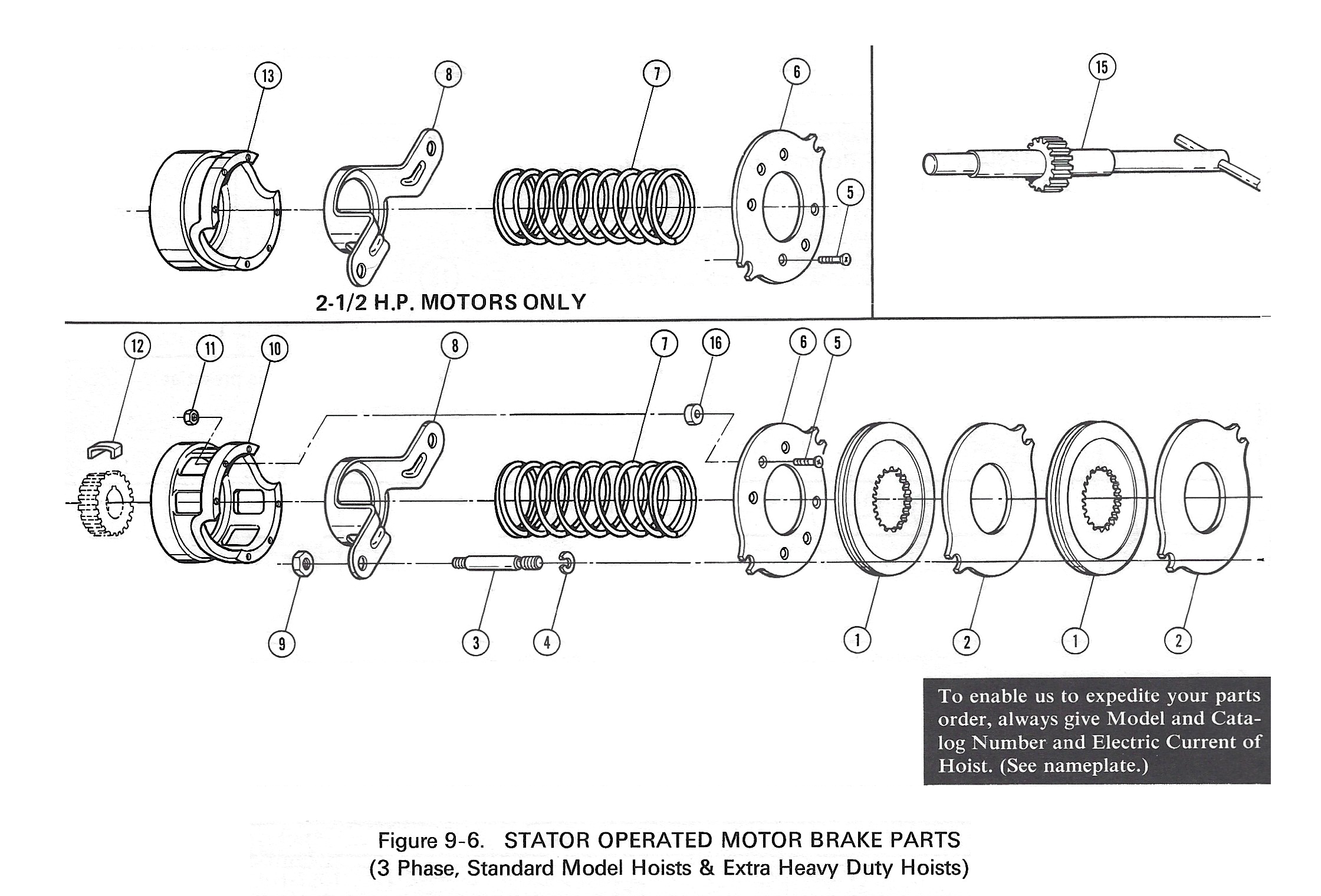 Stator Operated Motor Brake Parts - Otsego Crane & Hoist